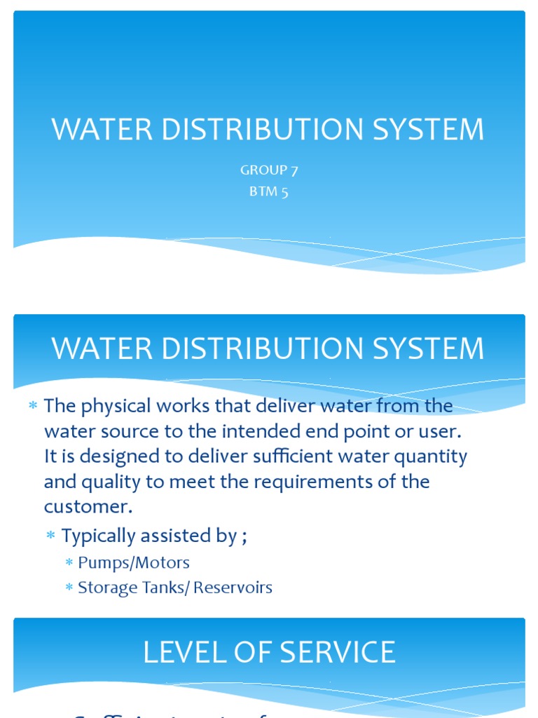Water Distribution Layouts | PDF | Pump | Reservoir