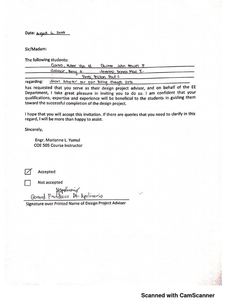 Acceptance Letter | PDF