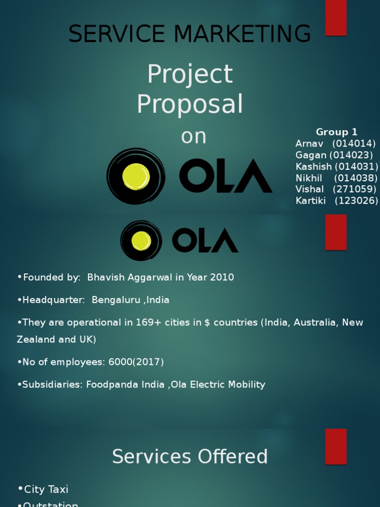 Ola Transportation Services Overview | PDF | Taxicab | Transport