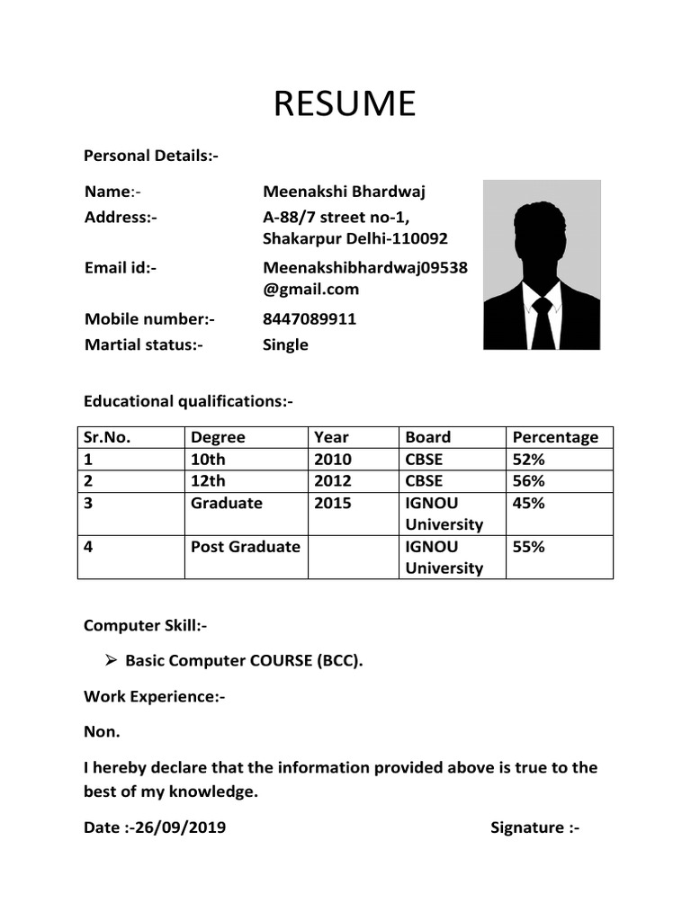 RESUME Meenakshi Bhardwaj | PDF