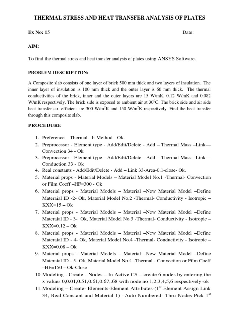 Final/5.Thermal Stress and Heat Transfer Analysis of Plates | PDF ...