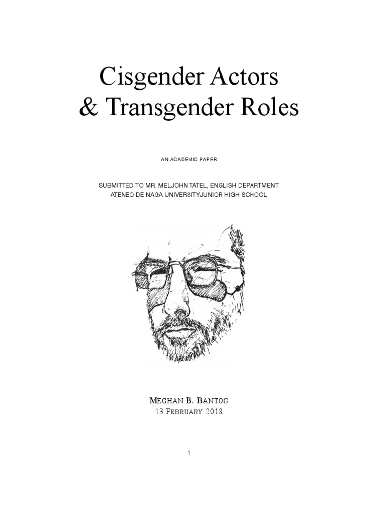 Cisgender Actors & Transgender Roles | PDF | Transgender | LGBTQIA+ Studies