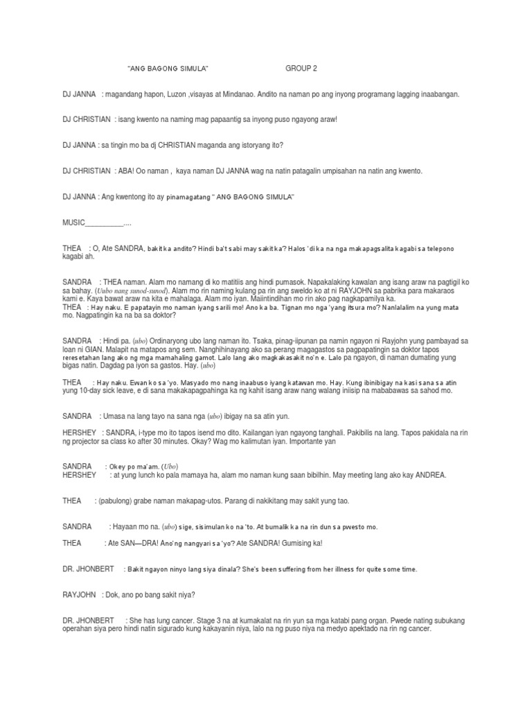 Ang Bagong Simula | PDF