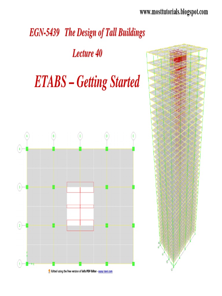 TB Lecture40 ETABS Getting Started PDF | PDF | Column | Beam (Structure)