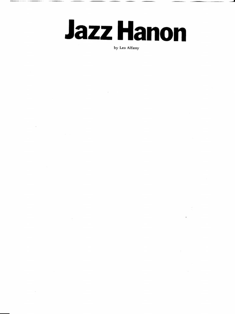 Jazz Hanon (Complete) PDF | PDF