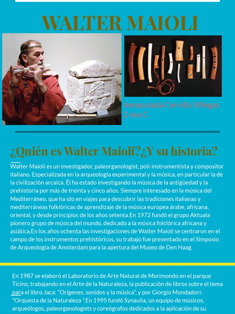 Walter Maioli: Música y Arqueología | PDF | Alemania | Política mundial