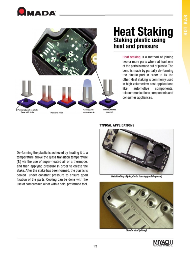 Heat Staking Fundamentals PDF | PDF | Plastic | Deformation (Engineering)