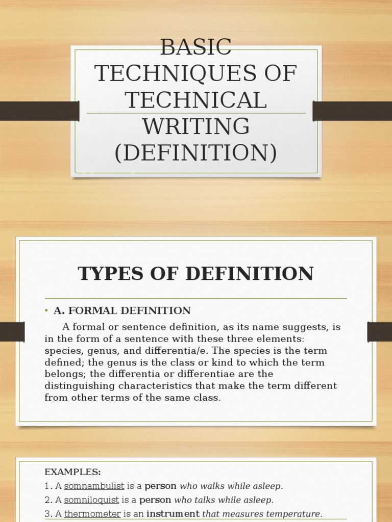 Basic Techniques of Technical Writing (Definition) | Download Free PDF ...