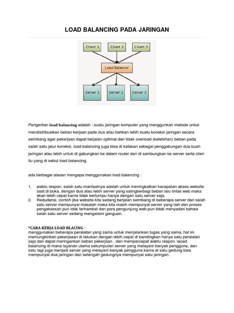 Load Balancing Pada Jaringan | PDF