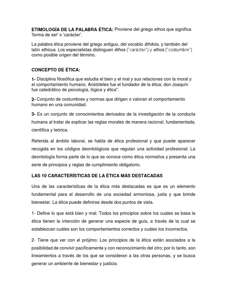 Explorando el concepto de ética: su etimología, definiciones ...