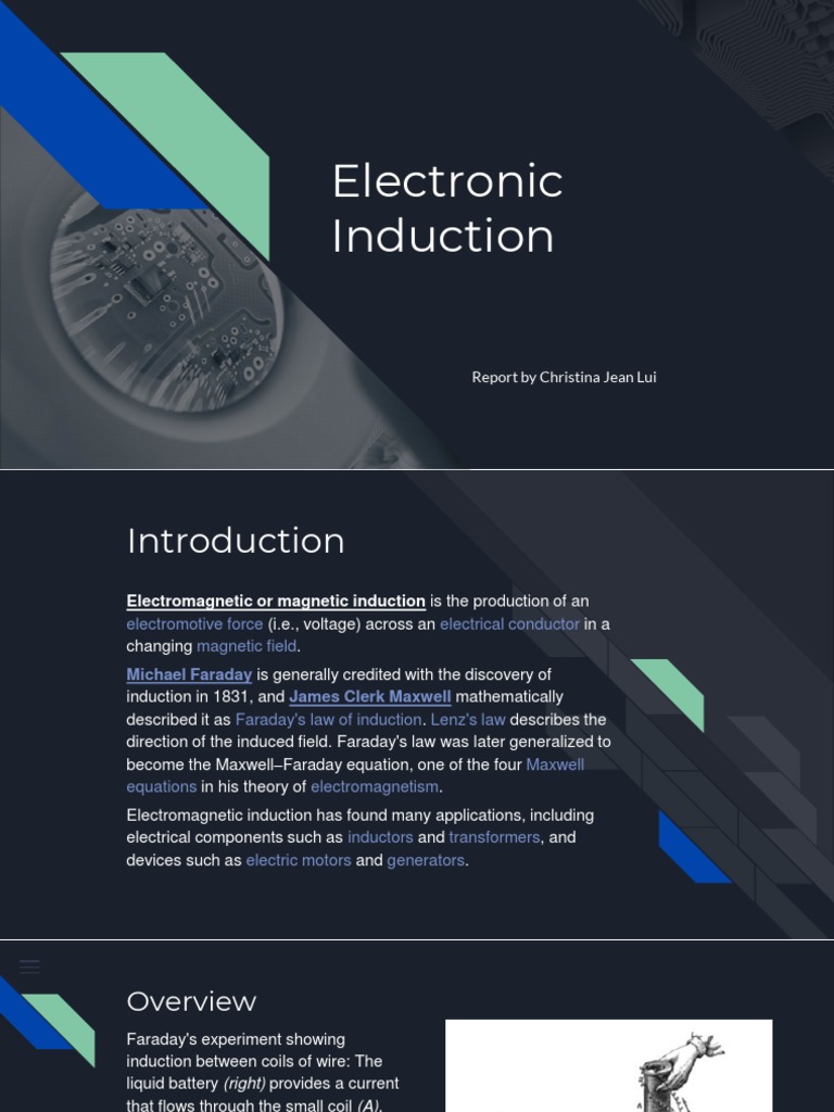 Faraday's Law of Induction Presentation | PDF | Electromagnetic ...