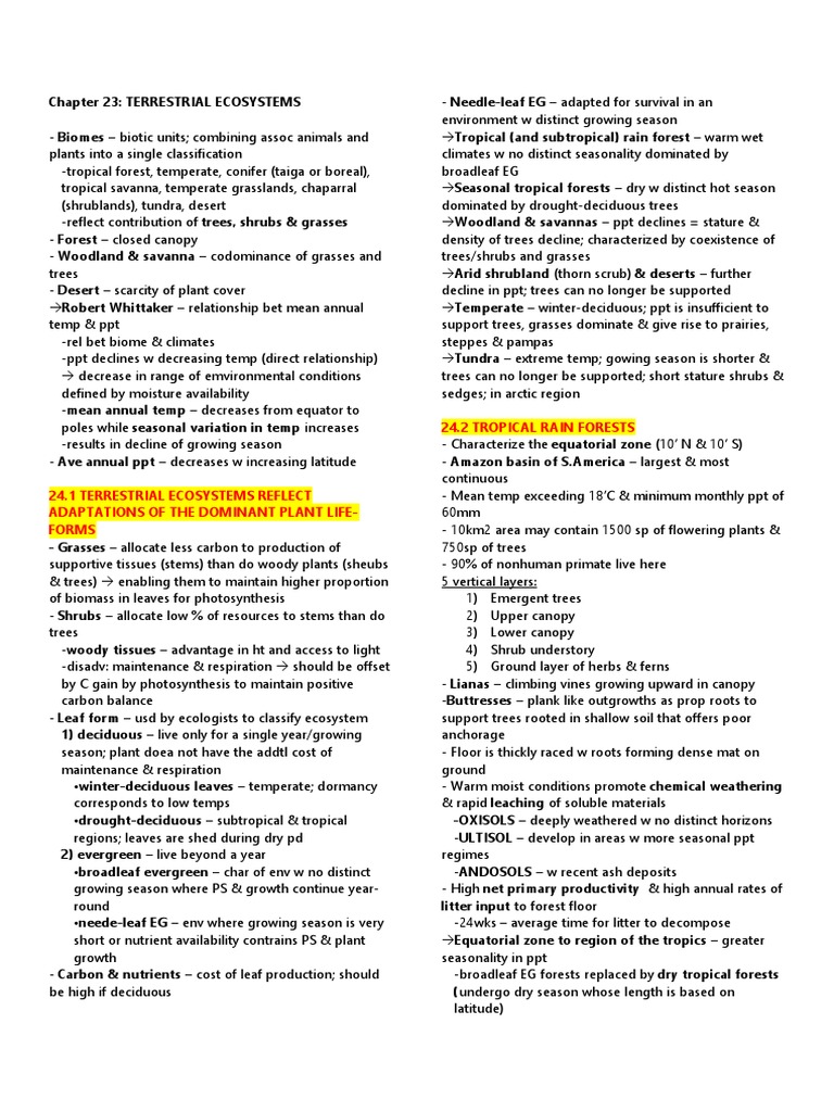 Understanding Terrestrial Ecosystems | PDF | Forests | Trees