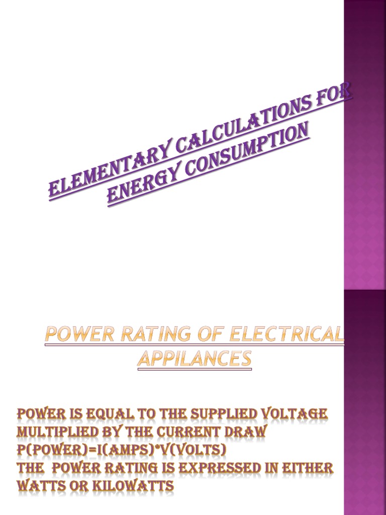 Energy Consumption Calculation Guide | PDF | Compact Fluorescent Lamp ...