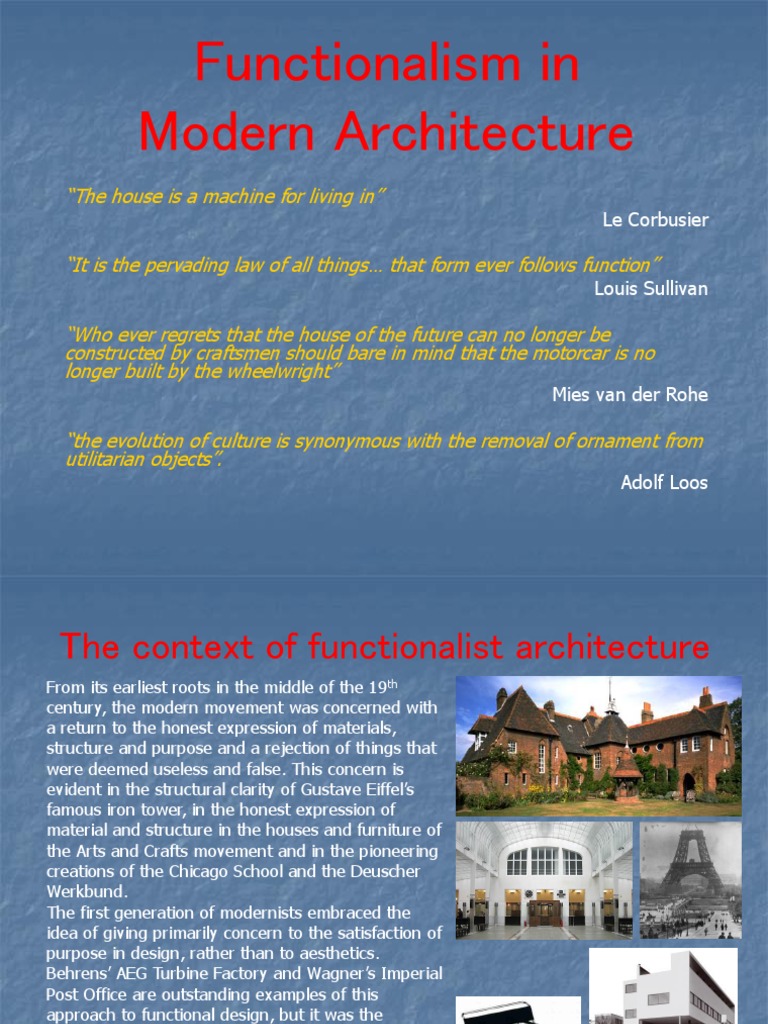 09 Functionalism in Modern Architecture | PDF | Ornament (Art ...