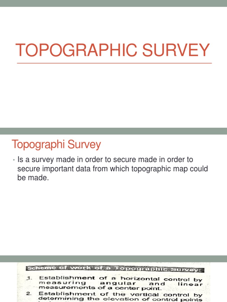 4th Lesson - Topographic Survey | PDF