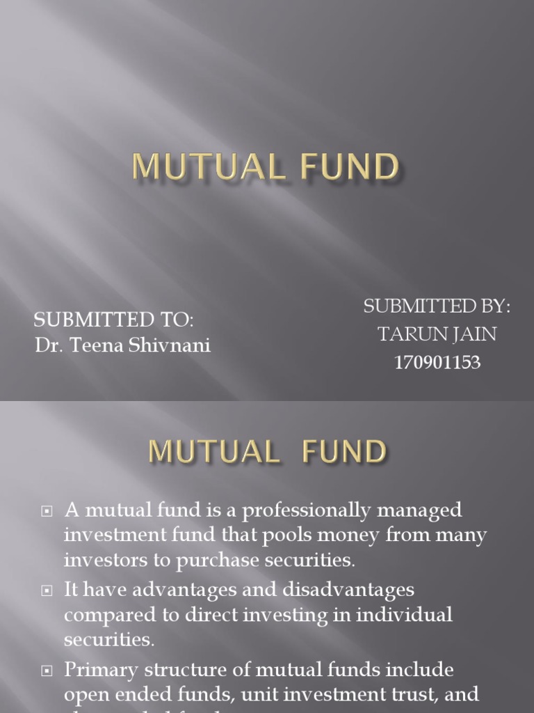 Understanding Mutual Funds | PDF