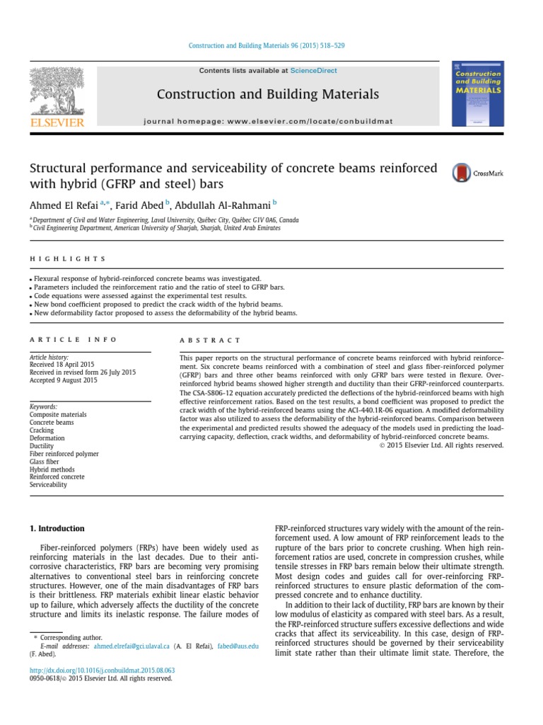 Structural Performance and Serviceability of Concrete Beams Reinforced ...