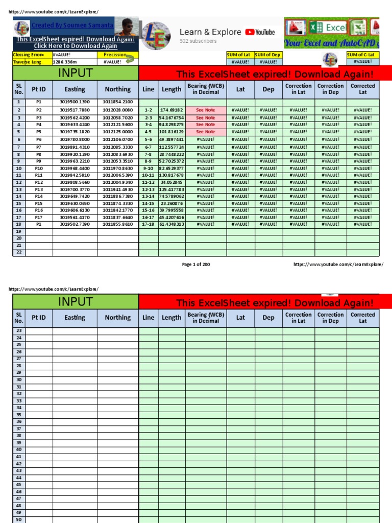LE Traverse Calculation Release 4 v0719 | PDF