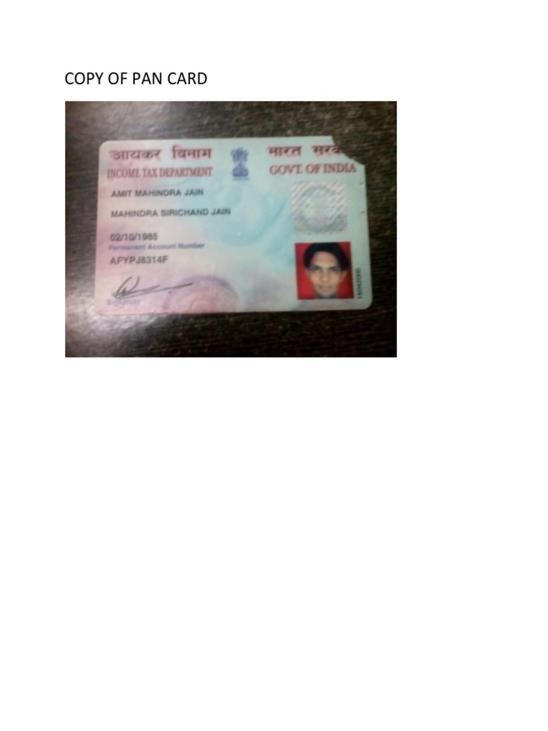 PAN Card Copy: Essential Guide | PDF
