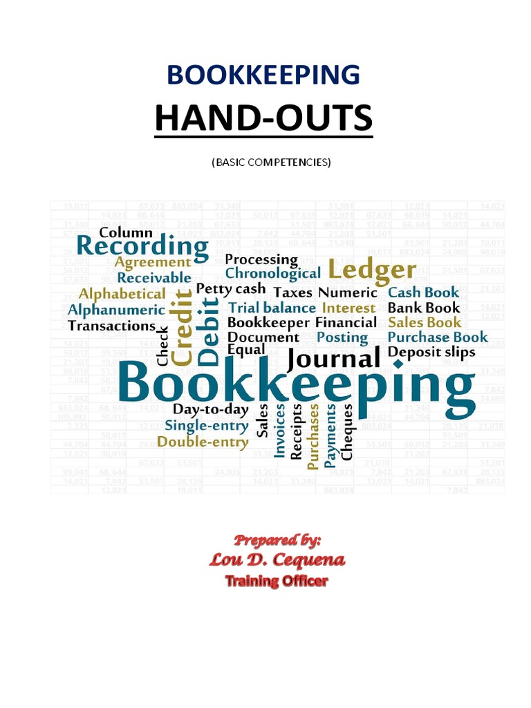 Bookkeeping Handouts (Basic Comp) | PDF | Debits And Credits | Bookkeeping