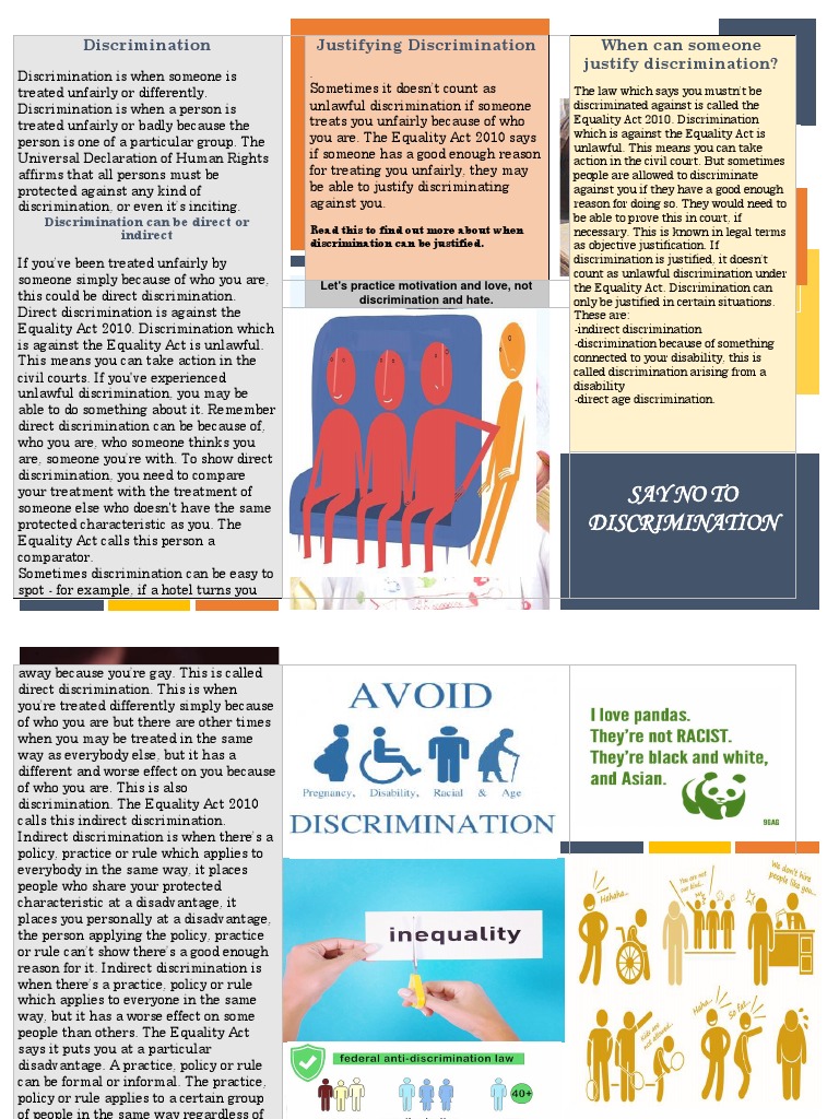 Defense Against Discrimination | PDF | Equal Opportunity | Discrimination