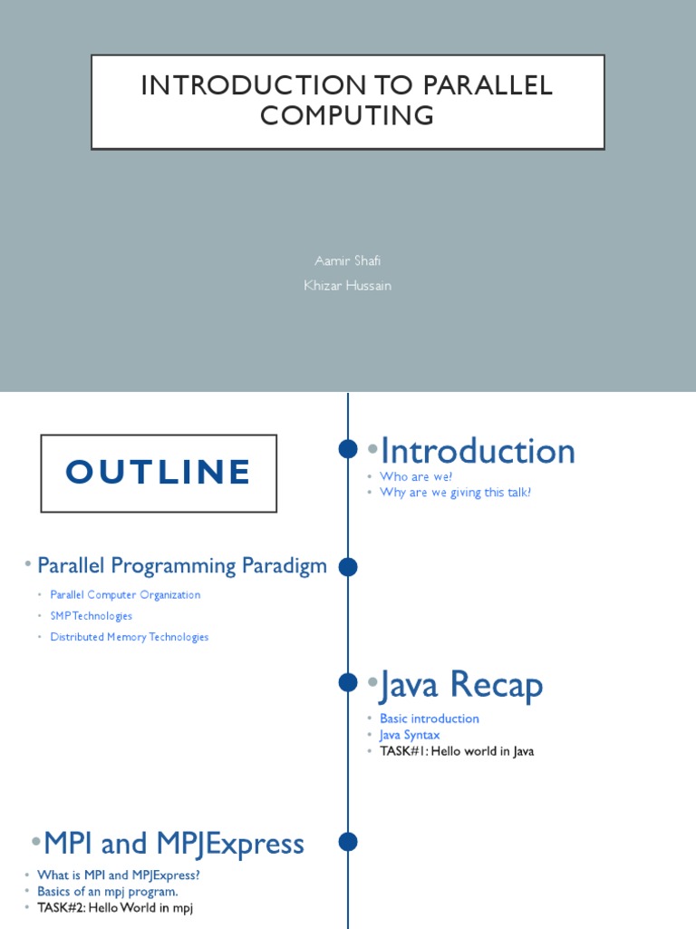 Introduction To Parallel Computing: Aamir Shafi Khizar Hussain | PDF | Message Passing Interface ...