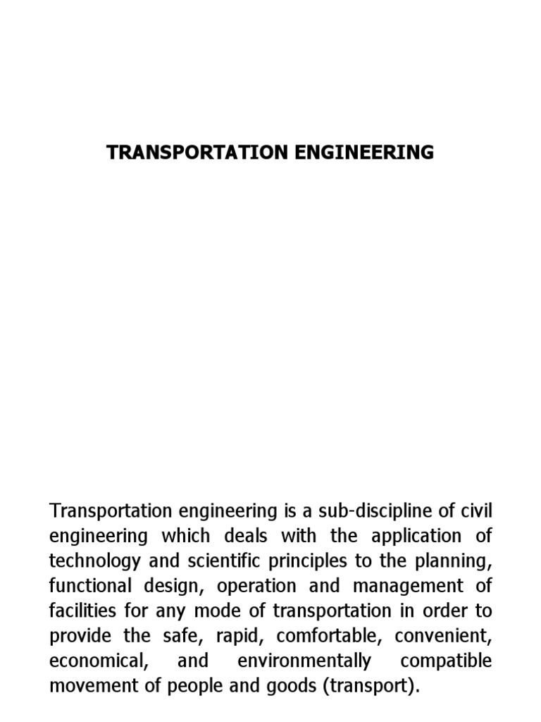 Transpo Eng | PDF | Technology & Engineering