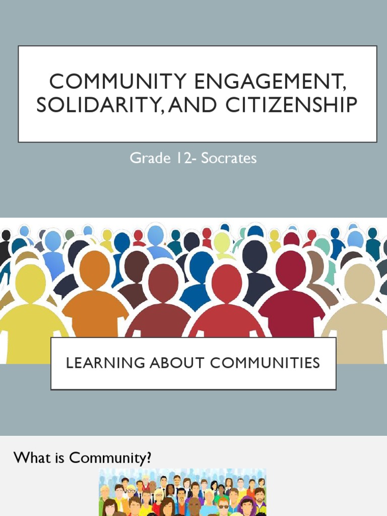 Community Engagement Solidarity and Citizenship | PDF | Social Science ...