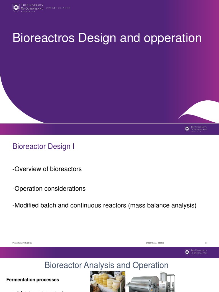 Lecture 16-17 - Bioreactor Design and Operation I and II | PDF ...