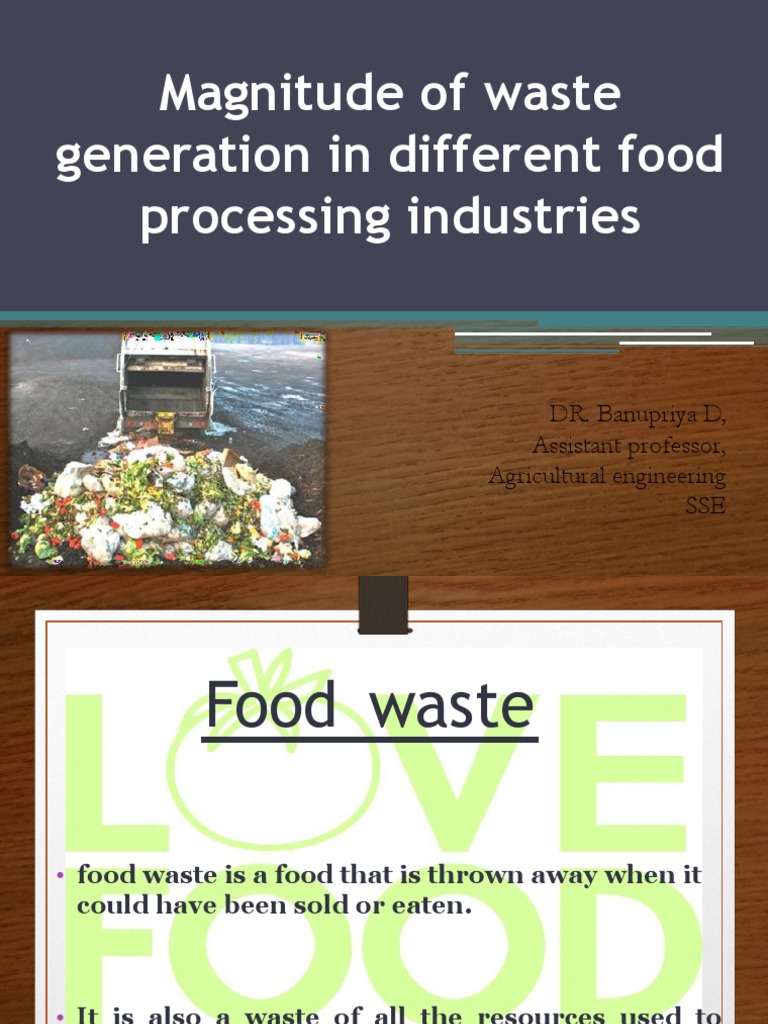 Types of Waste and Magnitude of Waste Generation | PDF | Foods | Dairy