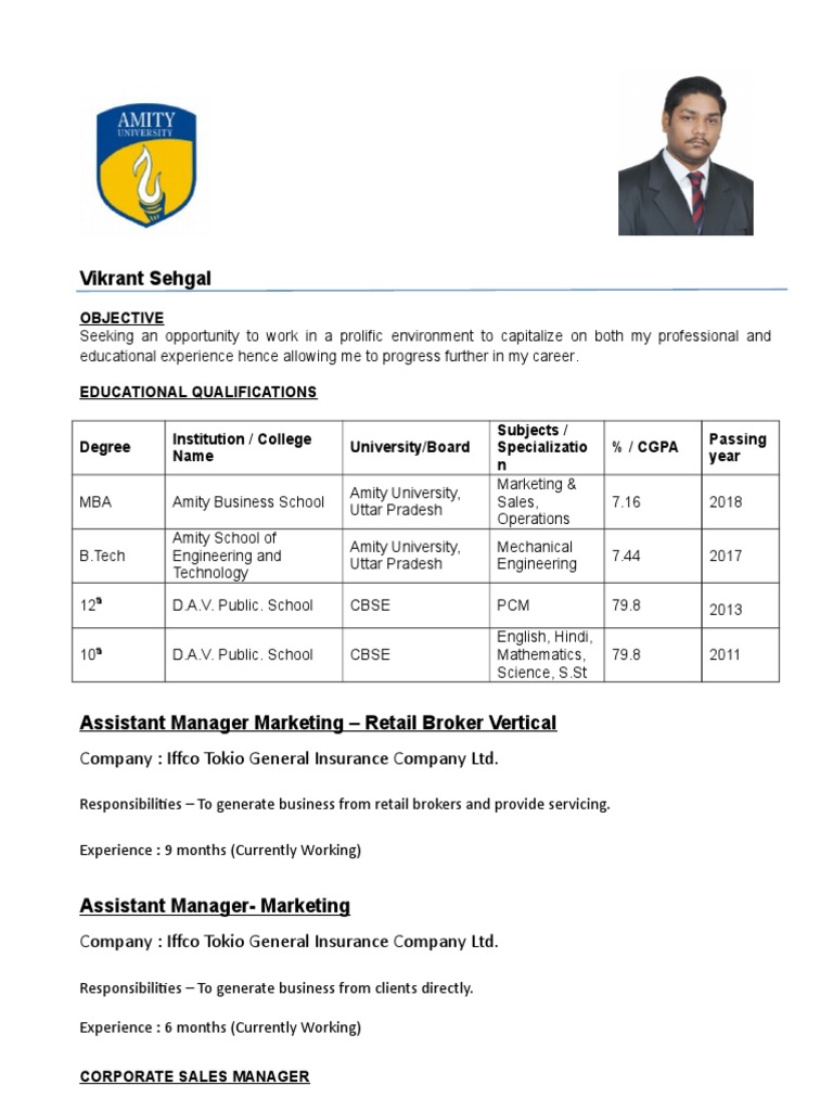 Vikrant Sehgal Resume | PDF | Consumer Behaviour | Six Sigma