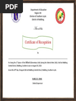 Certificate For Campus Journalism Participants | PDF