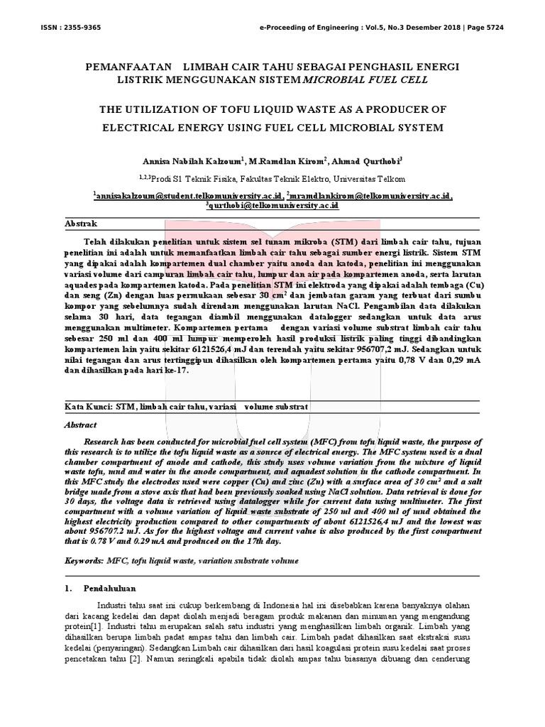 Limbah Cair Tahu | PDF