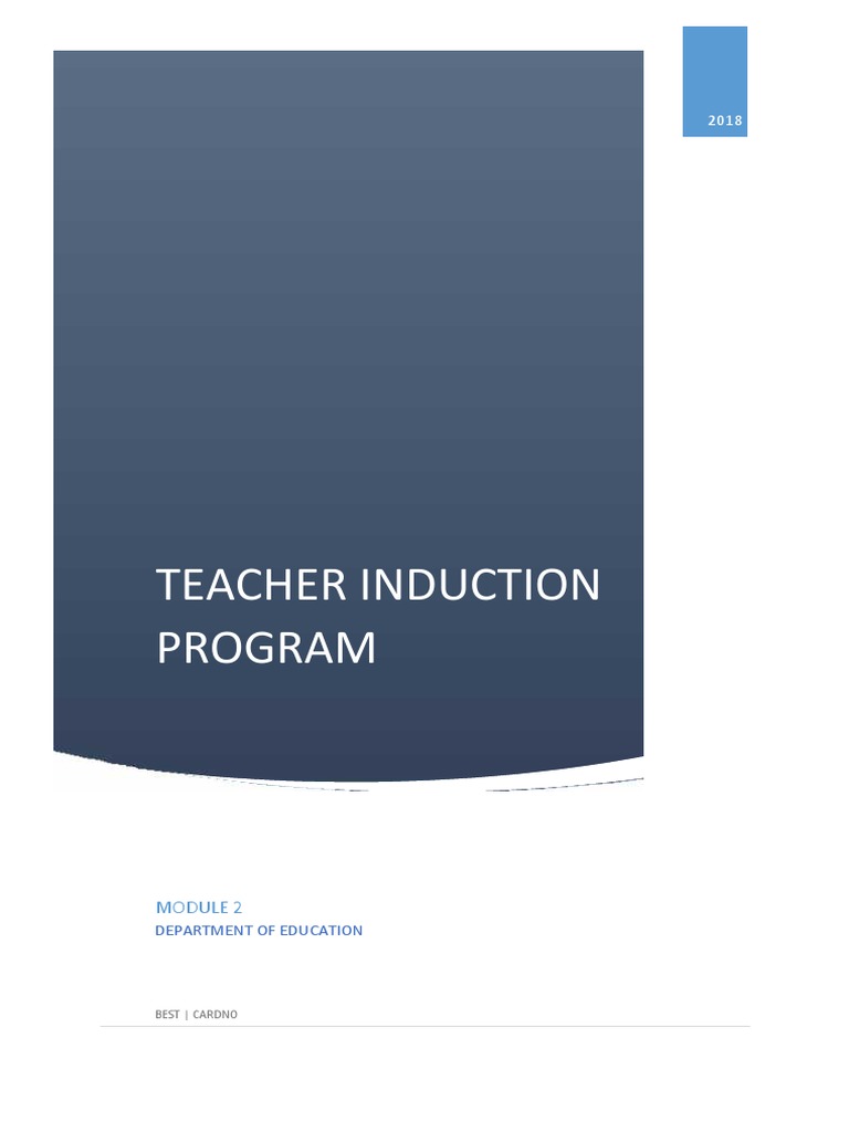 Teacher Induction Program Module 2 | PDF | Educational Assessment ...