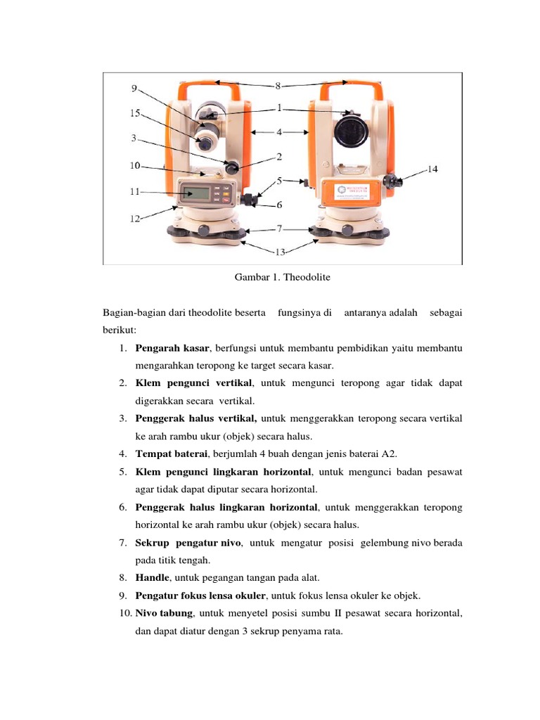 Bagian - Bagian Theodolite | PDF