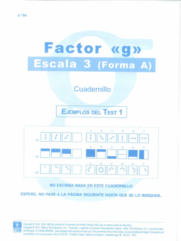 Cuadernillo - Factor G3 PDF | PDF