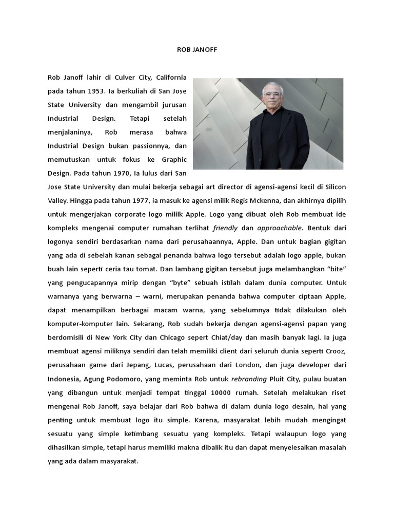 Rob Janoff | PDF | Karier & Perkembangan | Seni