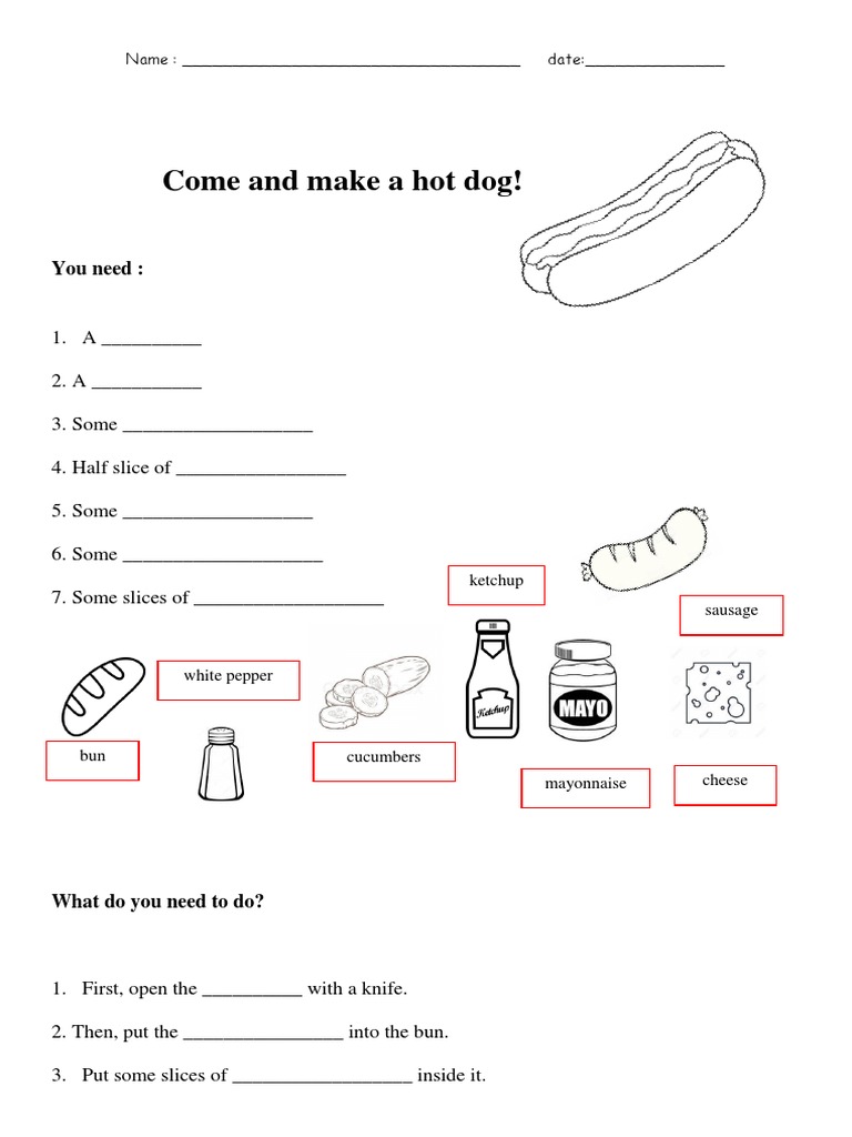 Come and Make A Hot Dog | PDF | Cooking, Food & Wine