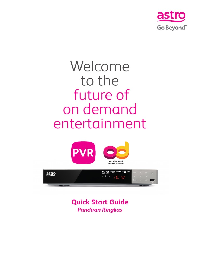 Astro PVR Quick Start Guide | PDF | Digital Video Recorder | Video On ...