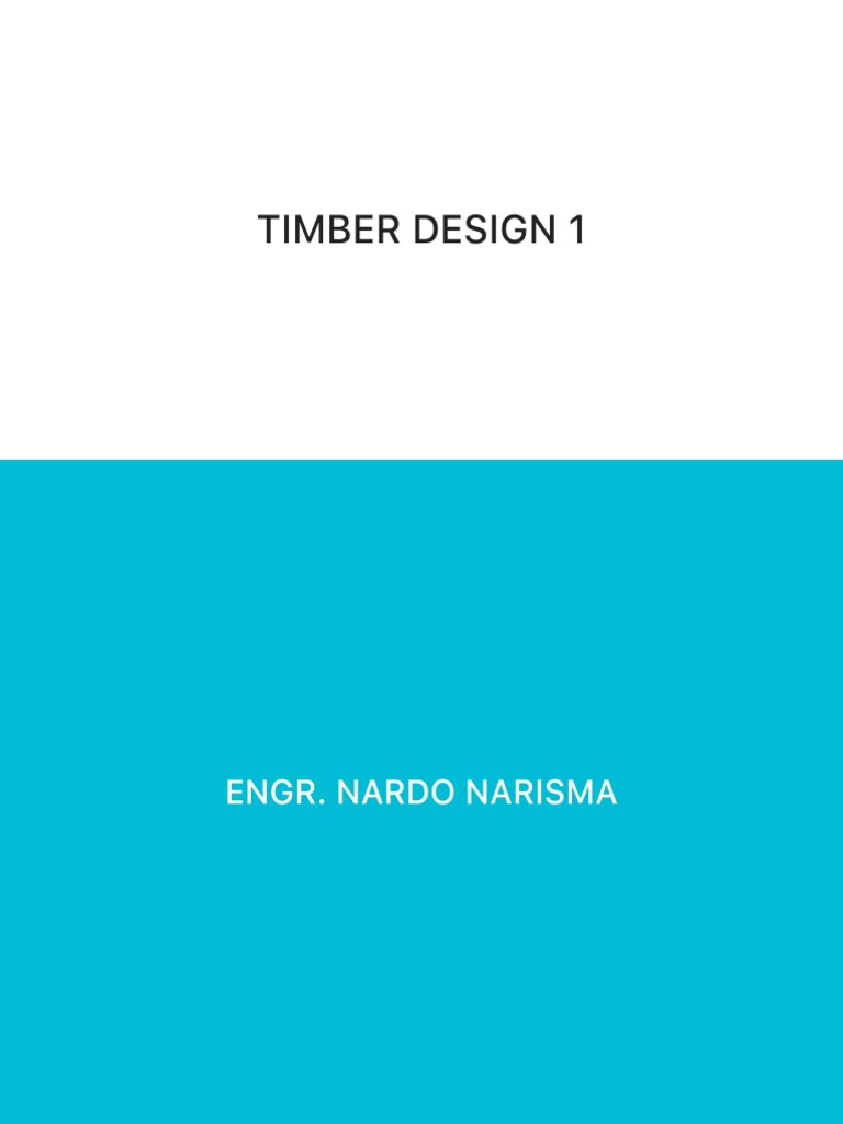 Timber Design Notes 1 | PDF