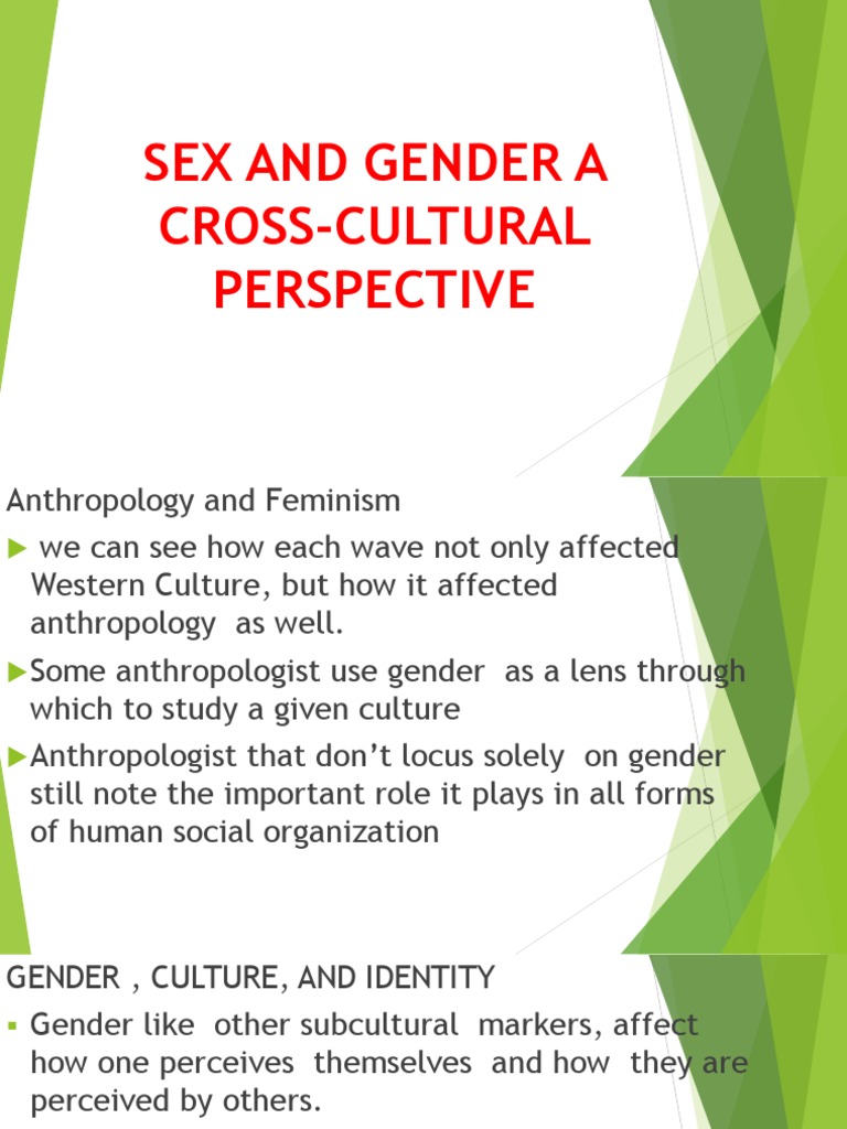 Sex and Gender A Cross Cultural Perspective | PDF | Male | Gender