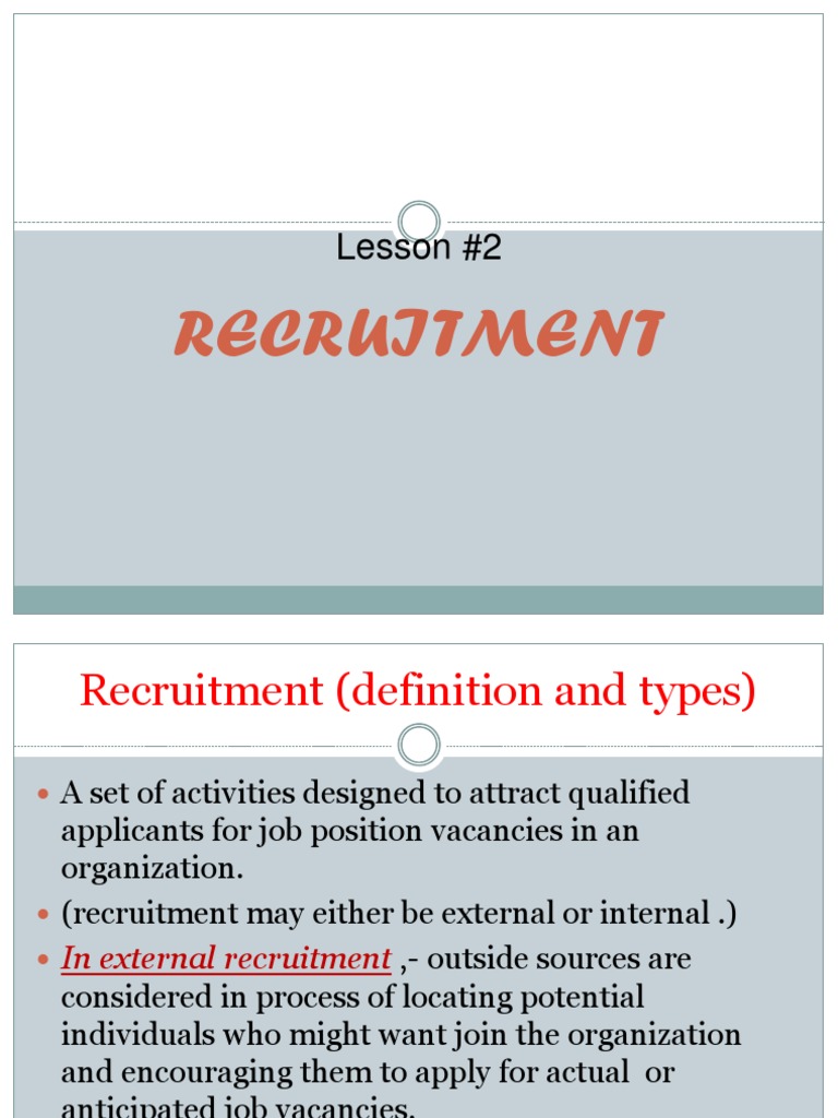 Recruitment Methods: A Comprehensive Guide to External and Internal ...
