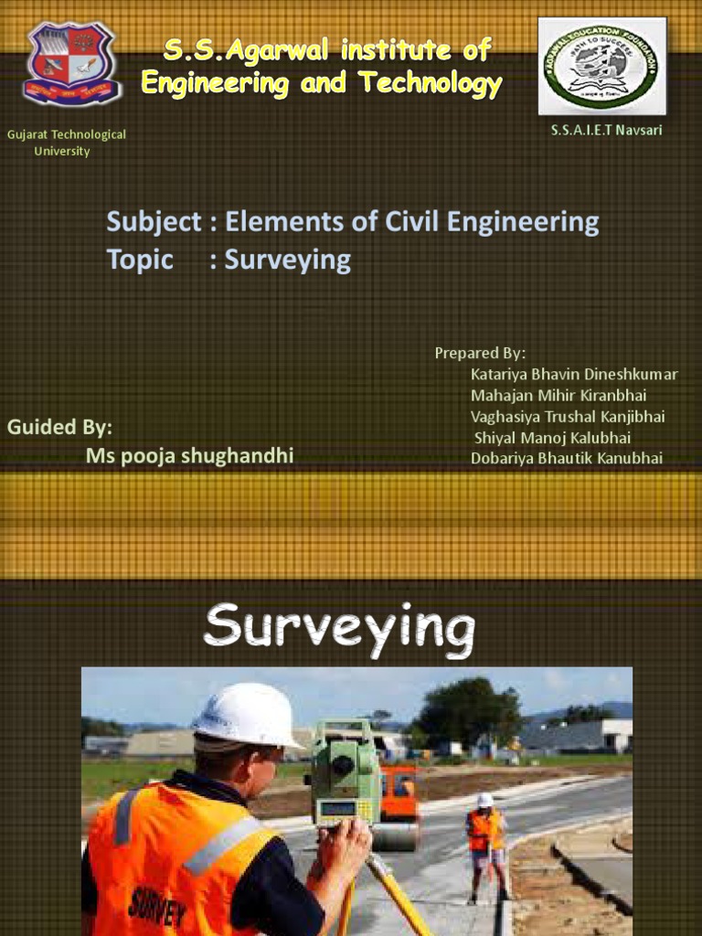 Subject: Elements of Civil Engineering Topic: Surveying | PDF ...
