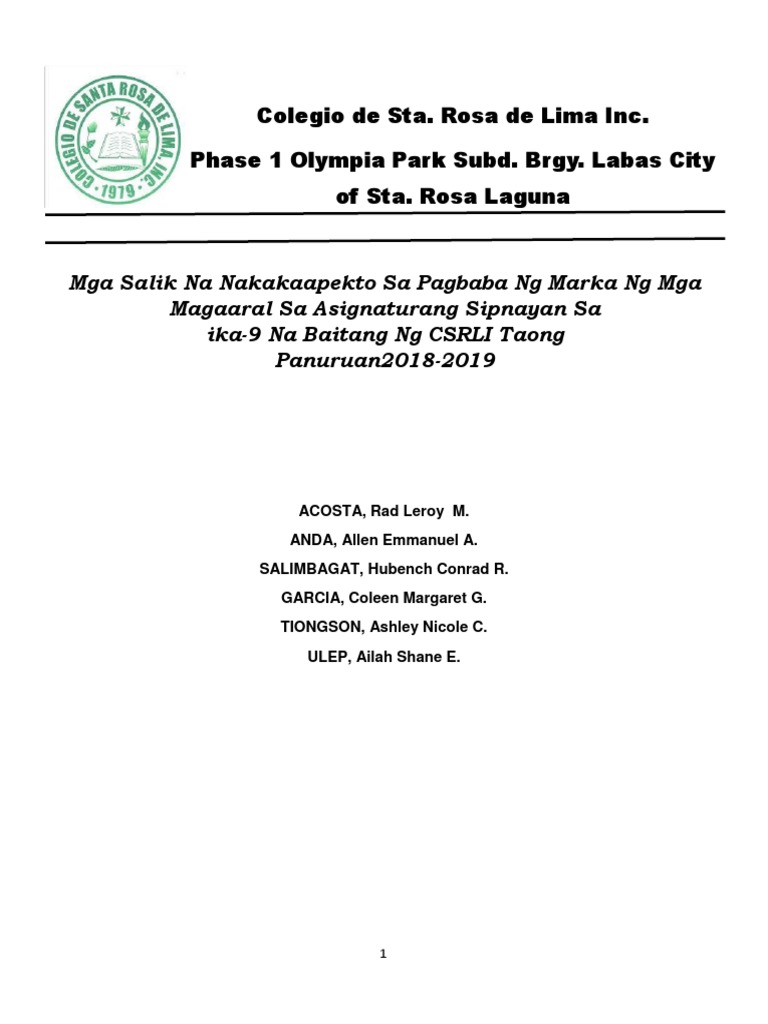Final Filipino Thesis | PDF