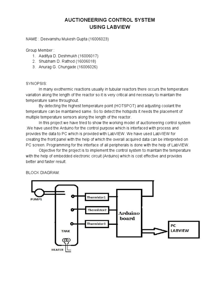 Auctioneering Control System Using Labview | PDF