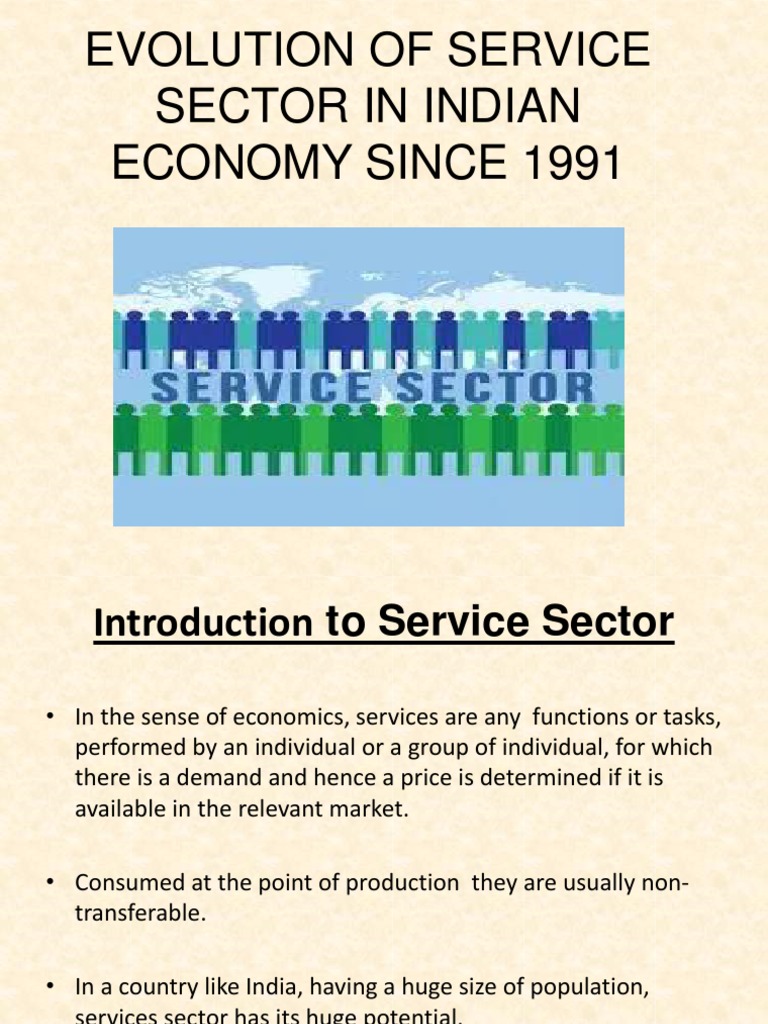 Evolution of The Service Sector | PDF | Economy Of India | Economic Growth