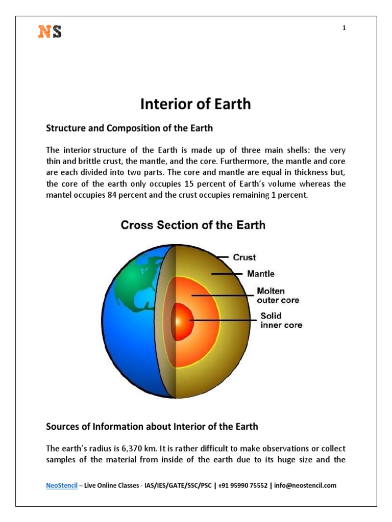 Earth | PDF | Mantle (Geology) | Structure Of The Earth