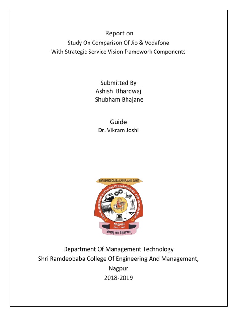 Study On Comparison of Jio | PDF | Sampling (Statistics) | Data Analysis