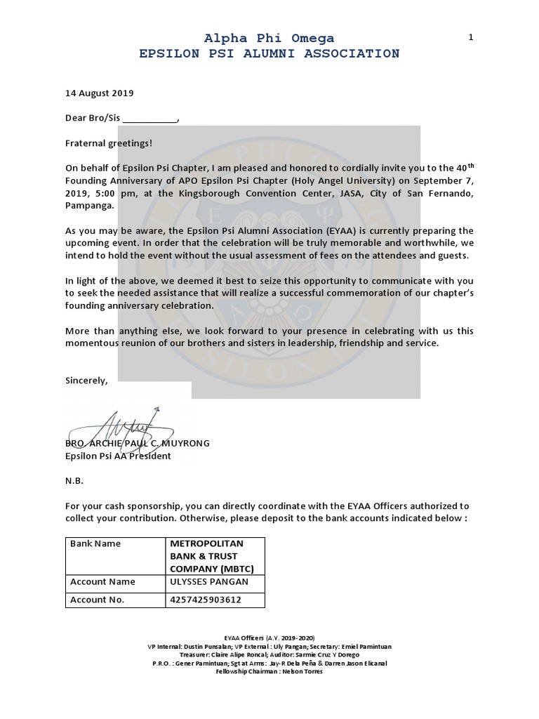 Solicitation Letter | PDF | Financial Services Companies ...
