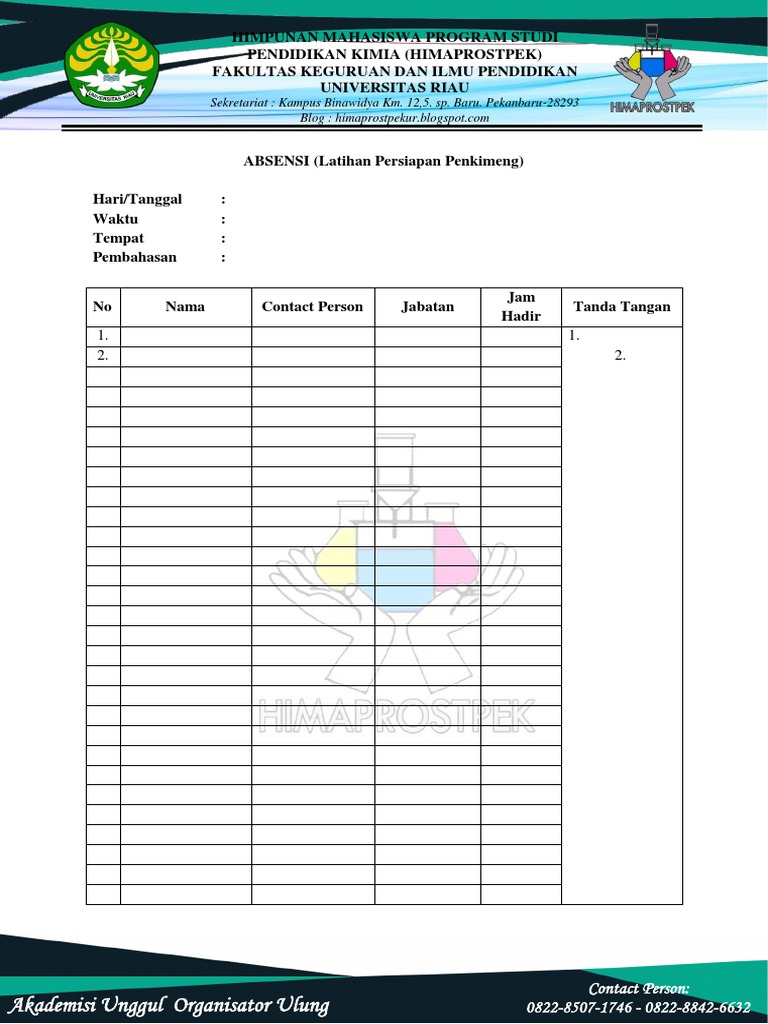 Format Absensi Kegiatan | PDF